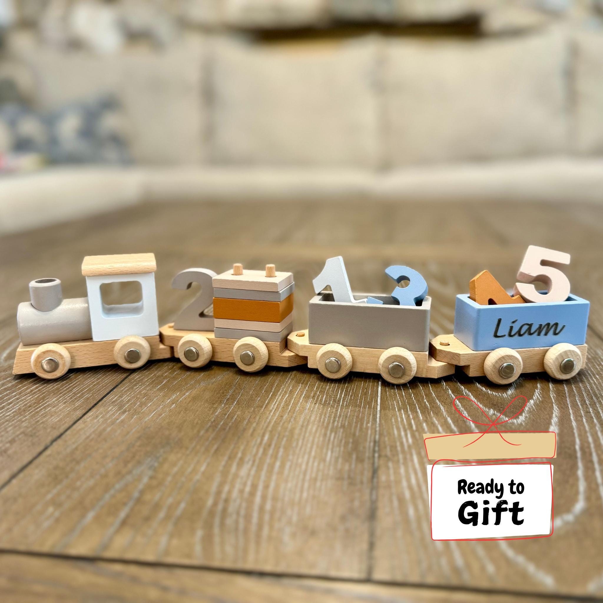 Personalized Wooden Toy Train Handcrafted Educational Toys for Kids ...