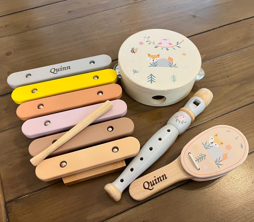 Personalized Wooden Musical Instruments for Toddlers, Montessori Wooden ...