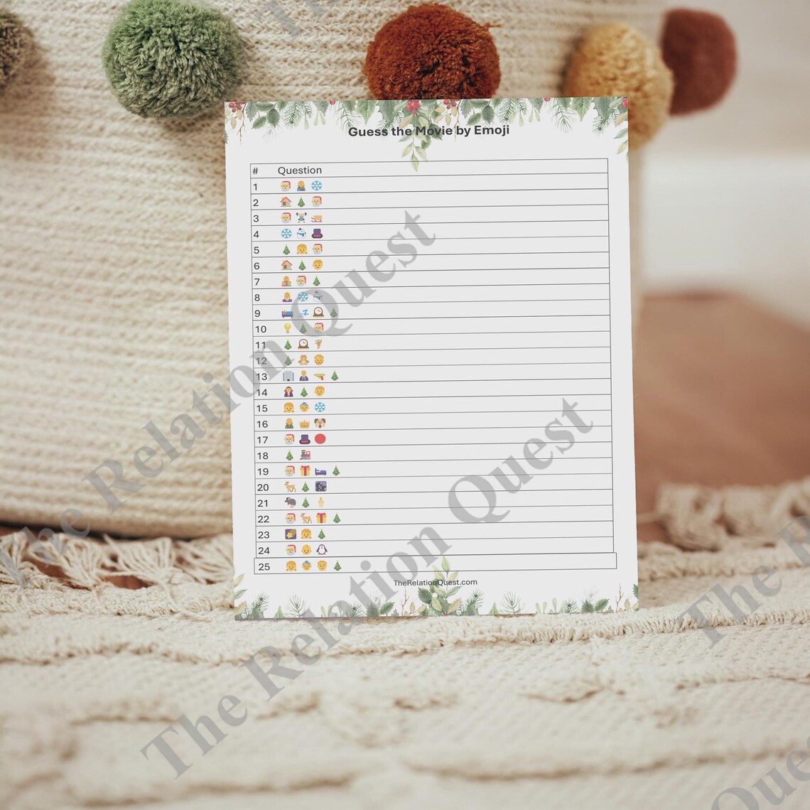 Emoji Pictionary: Guess the Christmas Movie Interactive and Fun Brain ...