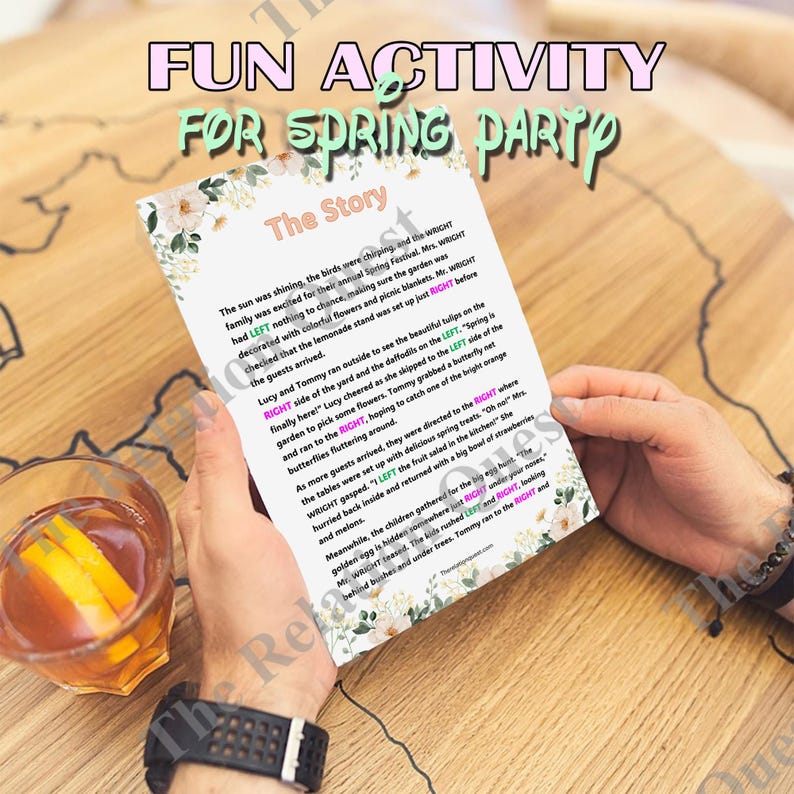 Left Right Story Game -spring Adventure Fun and Engaging Group Activity ...