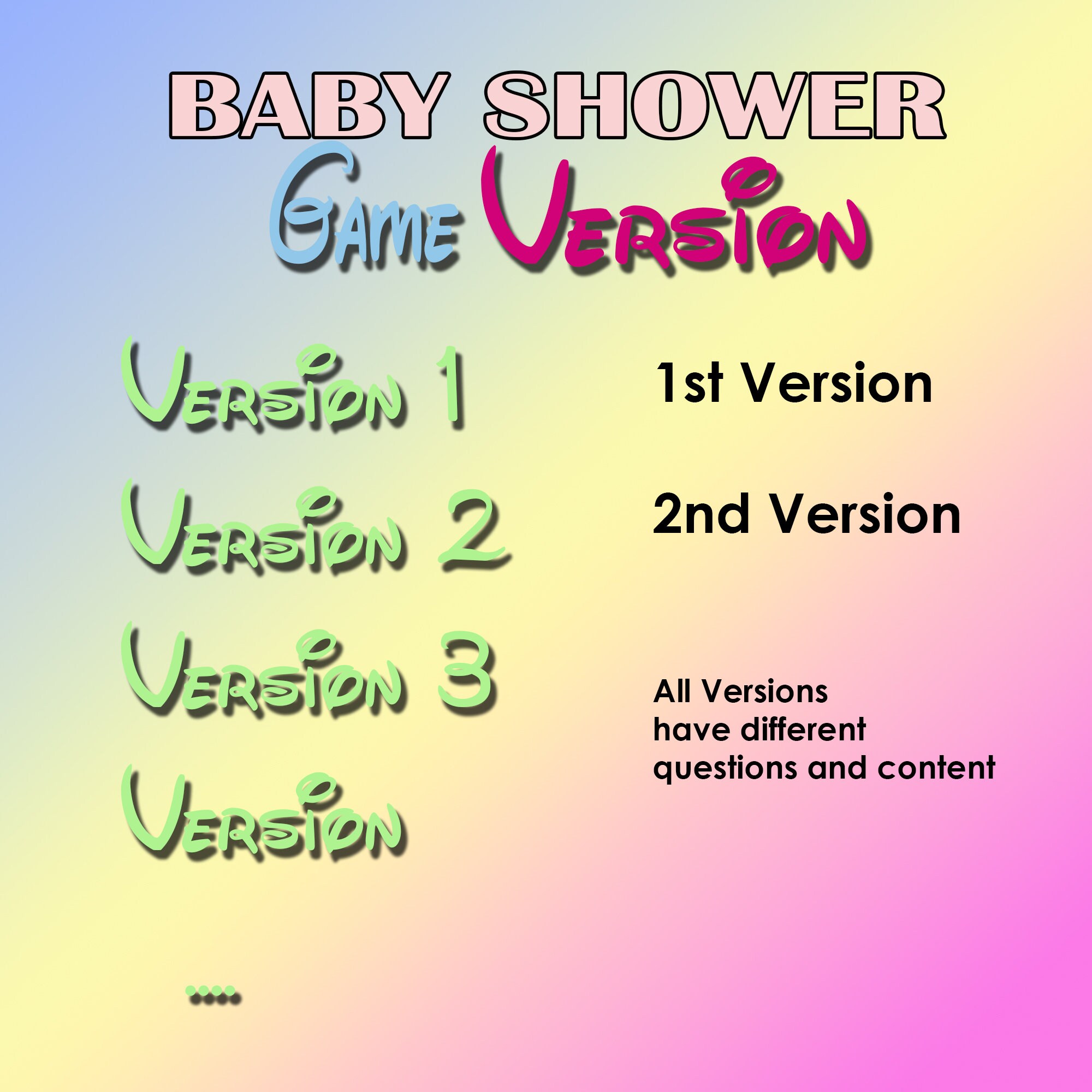 Baby Shower Game Essential Bundle - Sea Animals -vol1 | 5 Fun and ...