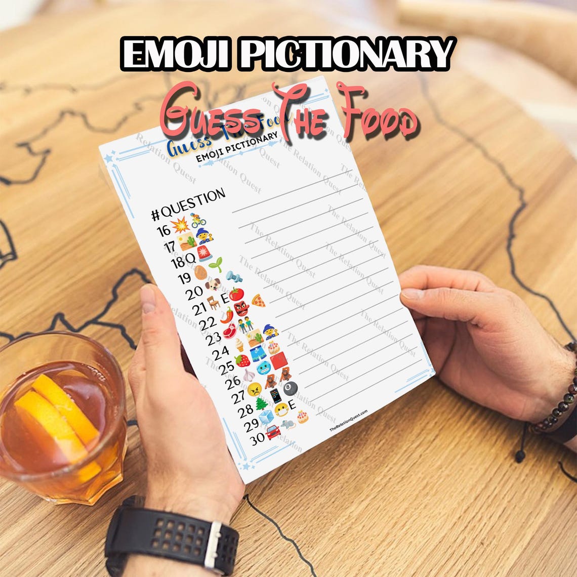 Guess the Food Game Emoji Pictionary 30 Questions & 3 Special Rounds ...