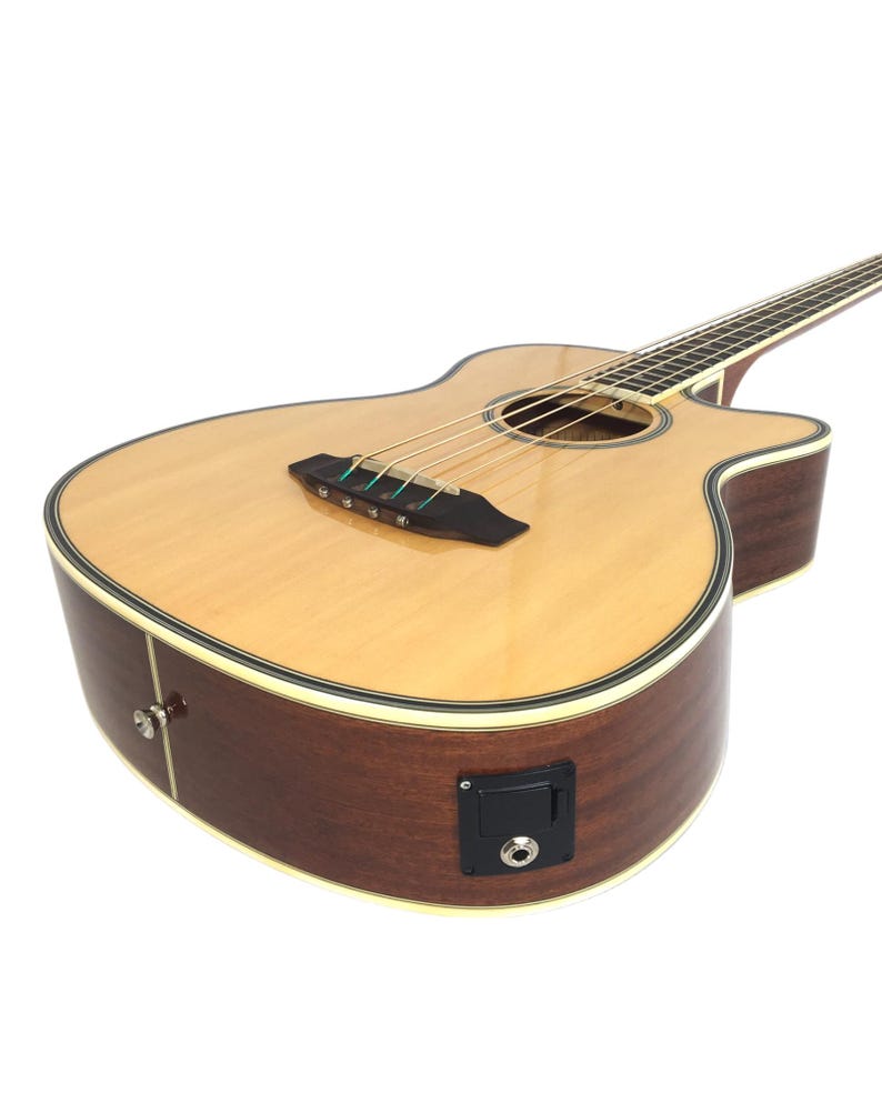 Haze FB711BCEQN 4/4 Full & 3/4 4-string Electric-acoustic Bass Guitar ...