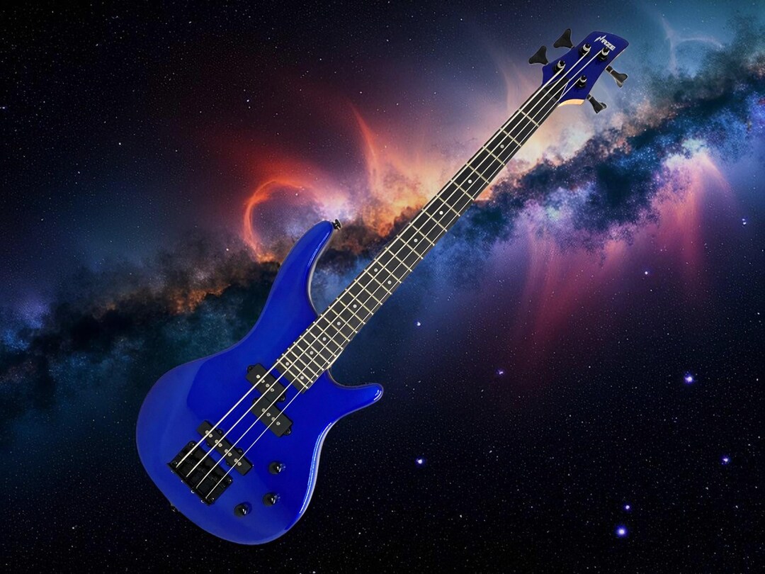 1/2 Size Electric Bass Guitar – Navy Metallic Blue, 24 Fret - Etsy