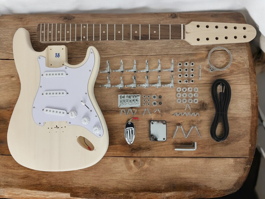 Solid Basswood 12-string Electric Guitar DIY Kit,no-soldering,sss ...
