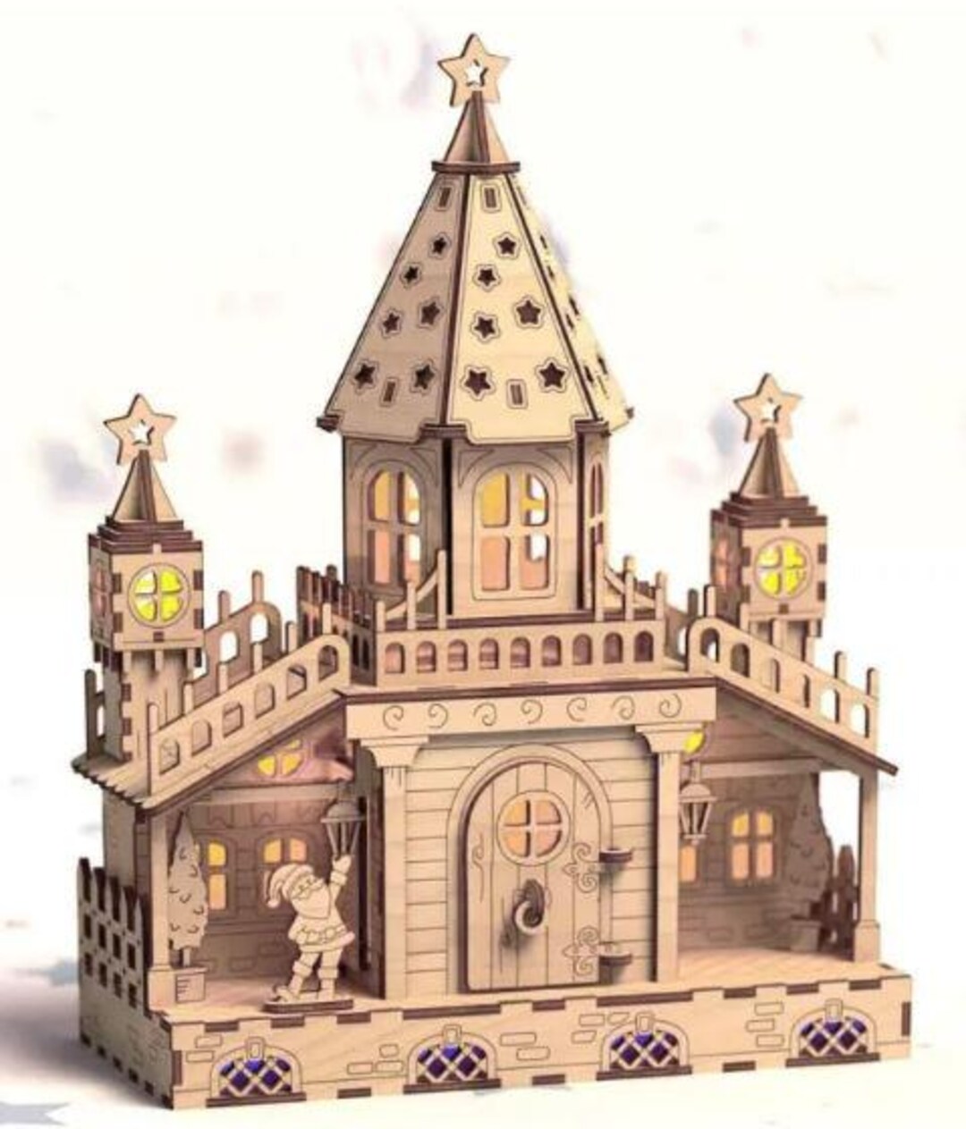 Laseer Cut Christmas House Model CDR DXF SVG Pdf Ai Vector Files - Etsy