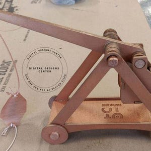 Laser Cut Trebuchet With Dowels CDR DXF SVG Pdf Ai Vector Files - Etsy