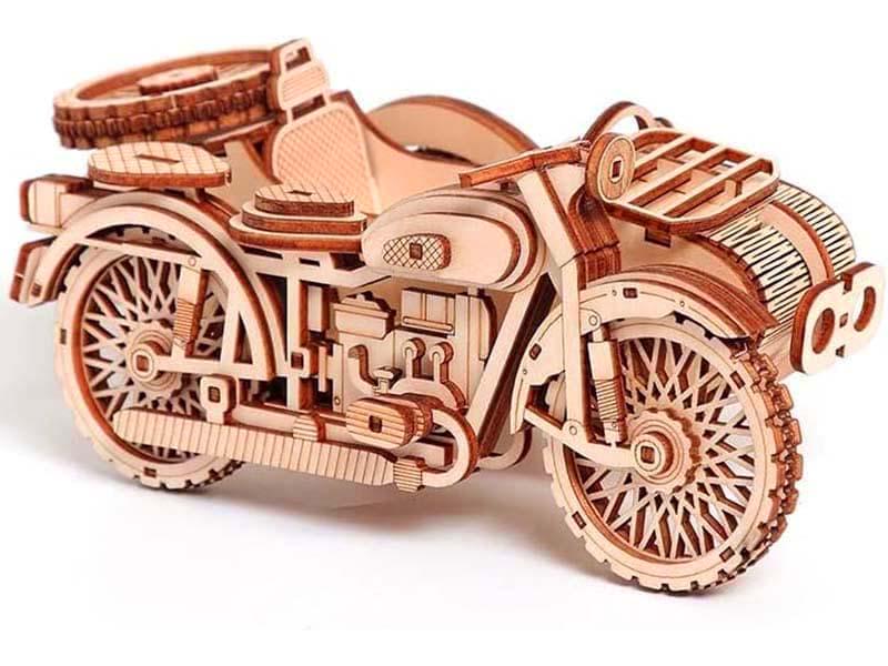 Laser Cut Motorcycle Sidecar Mechanical Model Kit CDR DXF SVG Pdf Ai ...