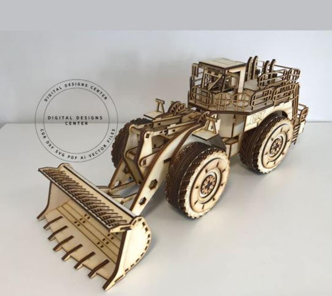 Laser Cut Caterpillar Wheel Loader With Assembly Insturactions CDR DXF ...