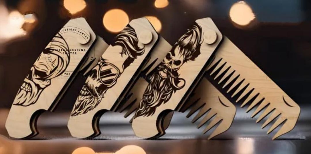 Laser Cut Combs Model CDR DXF SVG Pdf Ai Vector Files - Etsy
