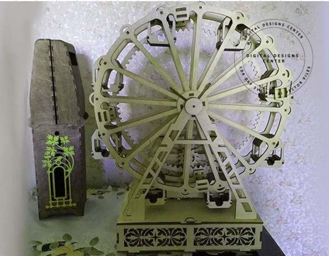 Laser Cut Ferris Wheel Box Model CDR DXF SVG Pdf Ai Vector Files - Etsy UK