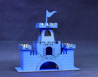 Laser Cut Wooden Castle Kit Cdr Dxf Svg Pdf File Vector - Etsy