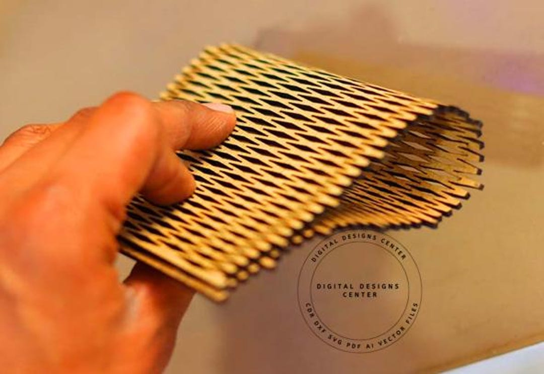 Laser Cut Living Hinge Patterns Flexible Living Hinge Template CDR DXF ...