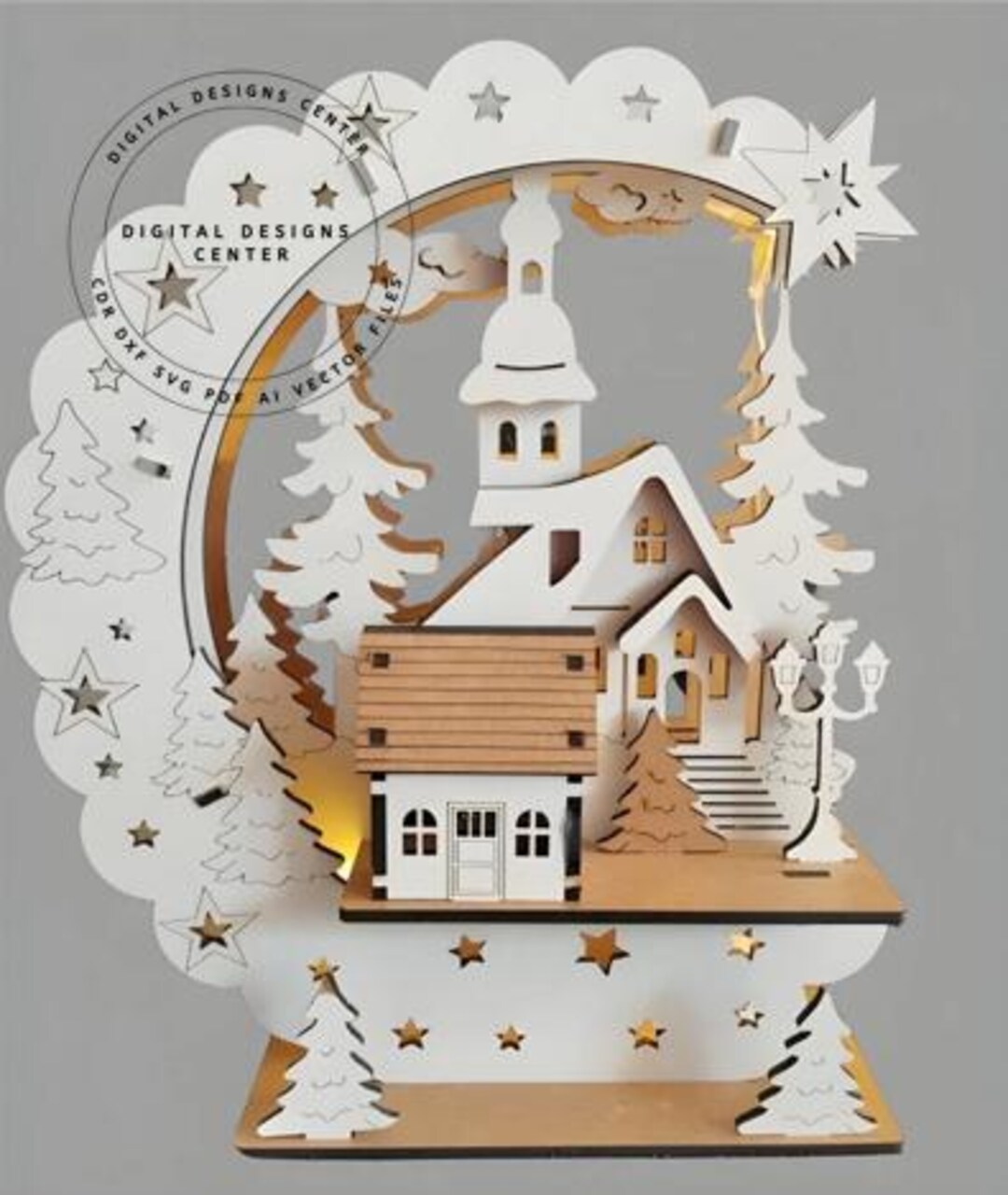 Laser Cut Christmas Light CDR DXF SVG Pdf Ai Vector Files - Etsy