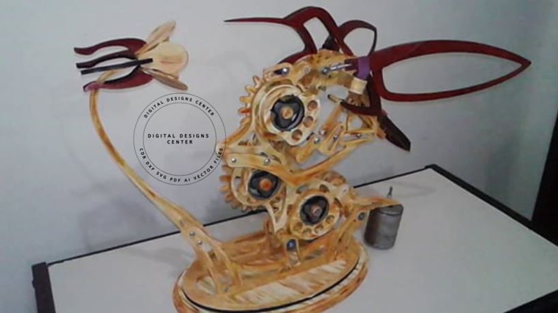 Laser Cut Hummingbird Wooden Model With Assembly Insturactions CDR DXF ...