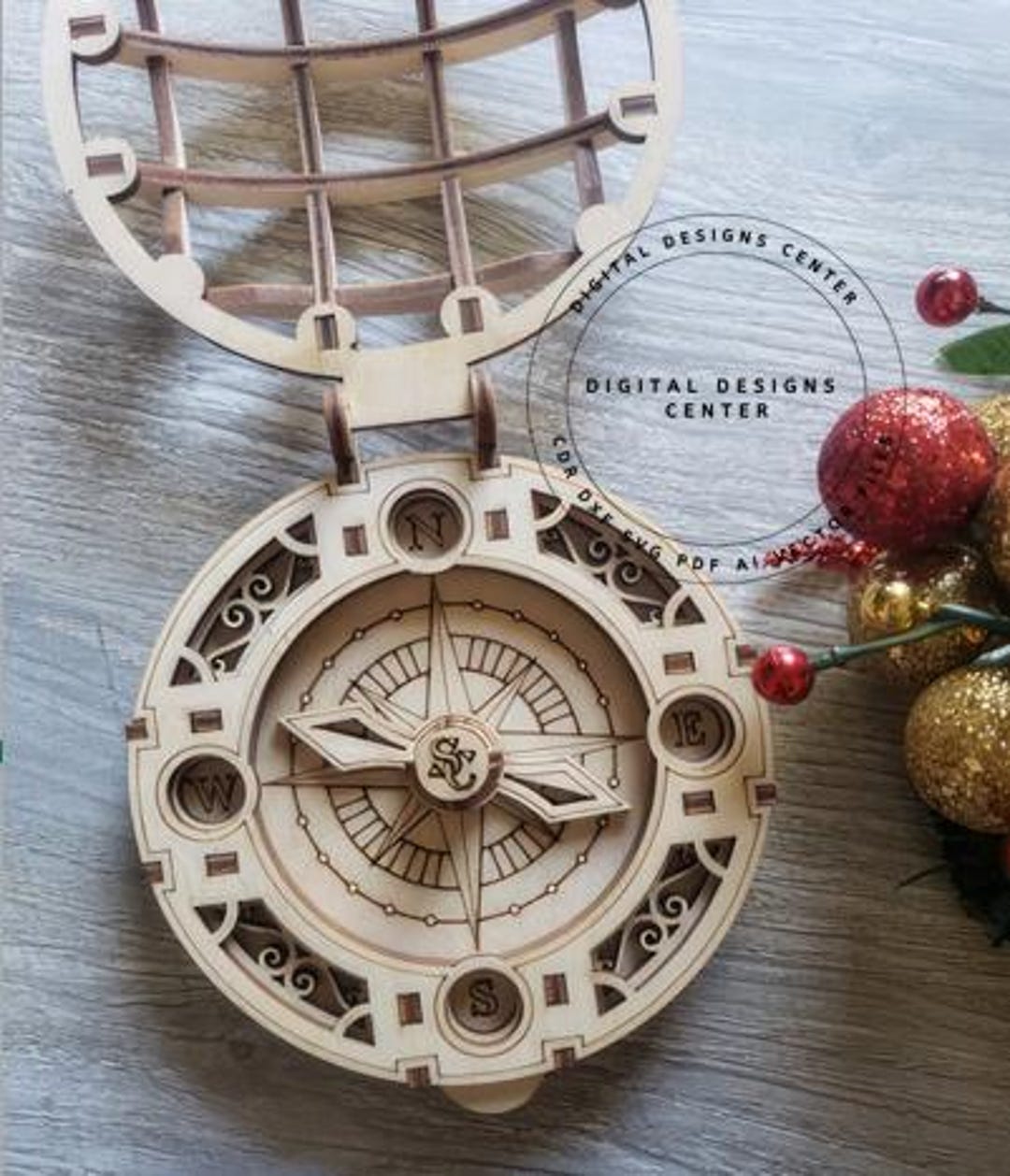 Laser Cut Compass CDR DXF SVG Pdf Ai Vector Files - Etsy
