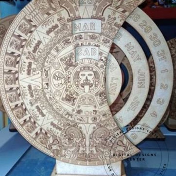 Laser Cut Files Aztec Calendar - Etsy