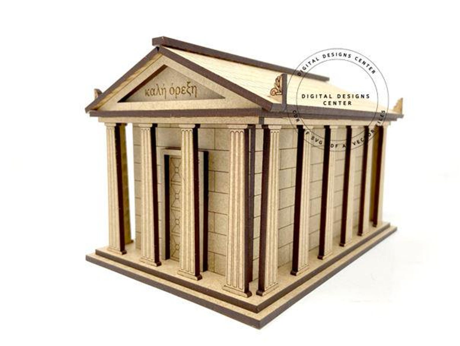 Laser Cut Greek Temple Recipe CDR DXF SVG Pdf Ai Vector Files - Etsy