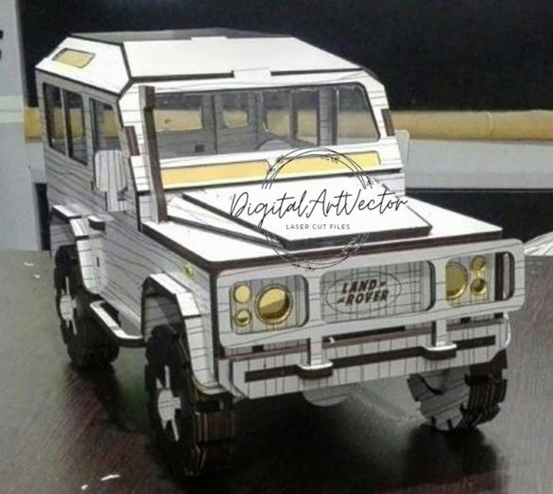 Laser Cut Land Rover Car Model CDR DXF SVG Pdf Ai Vector Files - Etsy