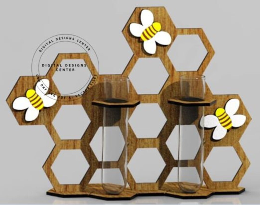 Laser Cut Honeycomb Shelf CDR DXF SVG Ai Pdf Vector Files - Etsy
