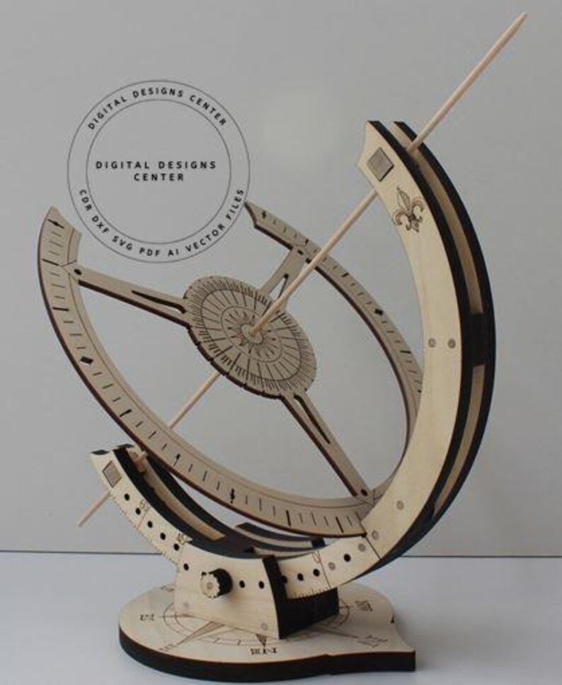 Laser Cut Sundial 3D Puzzle CDR DXF SVG Pdf Ai Vector Files - Etsy