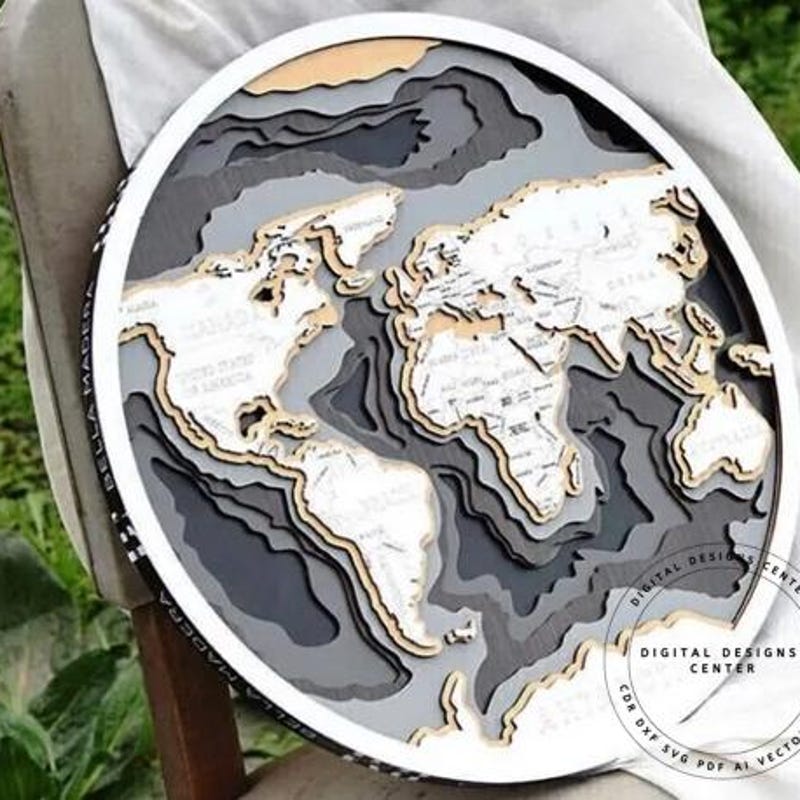 Layered Maps - Etsy