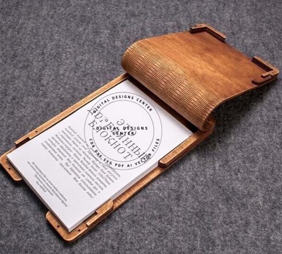 Laser Cut Notepad Wooden Notepad Layouts CDR DXF SVG Pdf Ai Vector ...