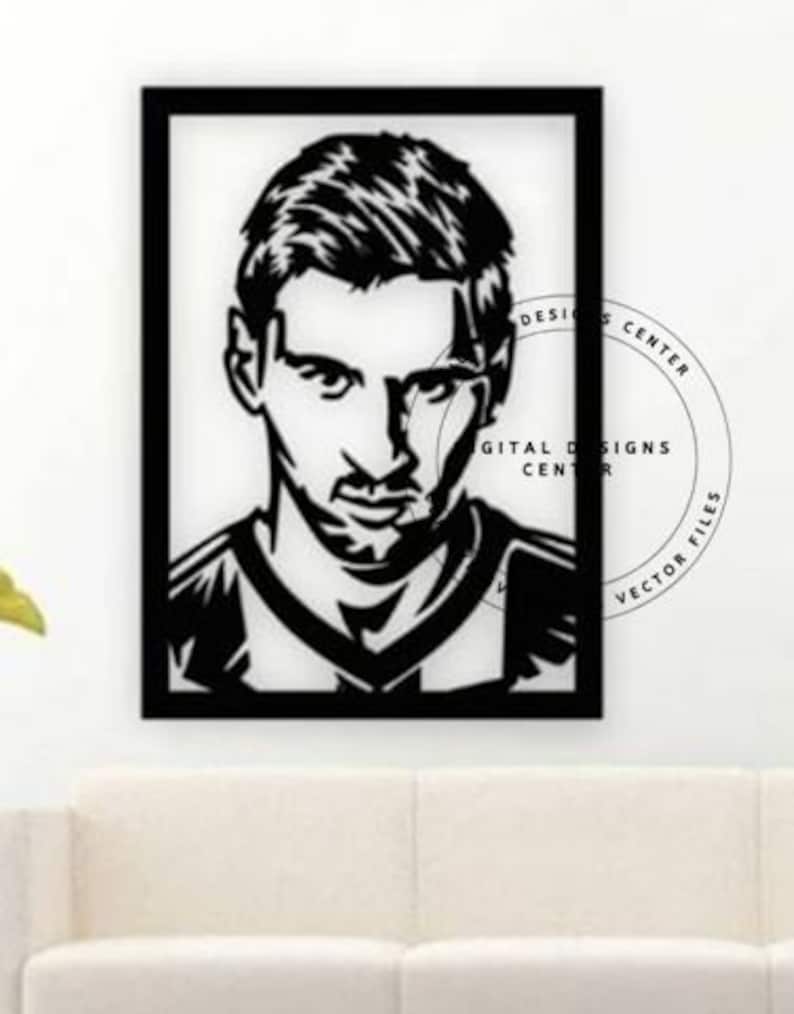 Laser Cut Messi Wall Decor Messi Table CDR DXF SVG Pdf Ai Vector Files ...
