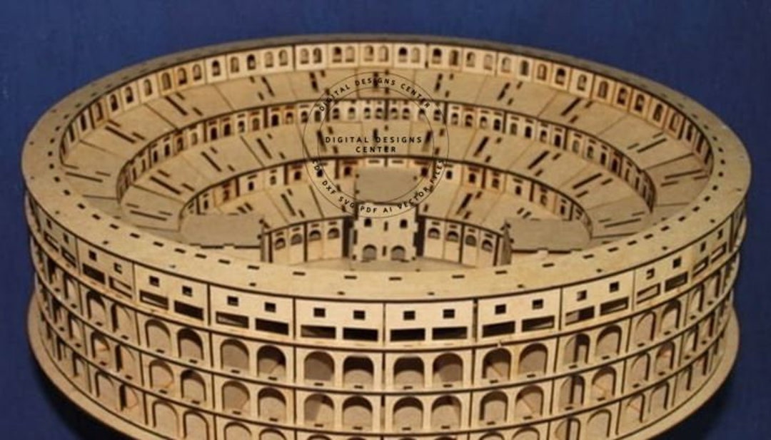 Laser Cut Rome Colosseum CDR DXF SVG Pdf Ai Vector Files - Etsy