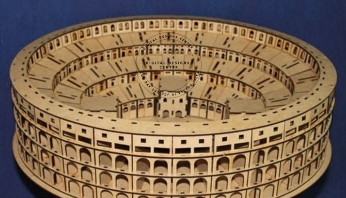 Laser Cut Rome Colosseum CDR DXF SVG Pdf Ai Vector Files - Etsy