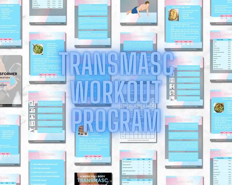 Transmasc Workout Program (4 Weeks Full Body) FTM Fitness Bundle - Etsy