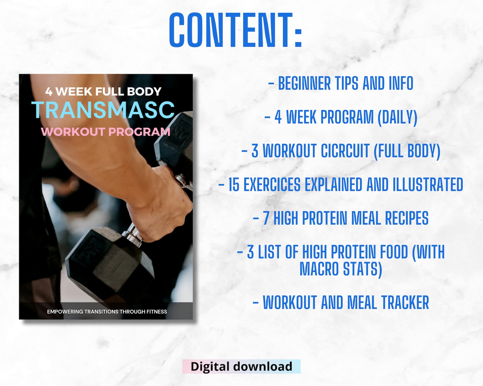 Transmasc Workout Program (4 Weeks Full Body) FTM Fitness Bundle - Etsy