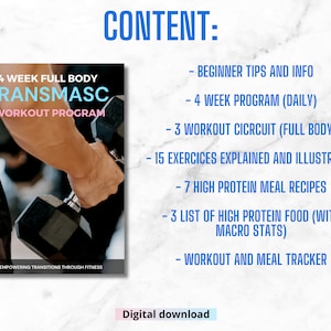 Transmasc Workout Program (4 Weeks Full Body) FTM Fitness Bundle - Etsy