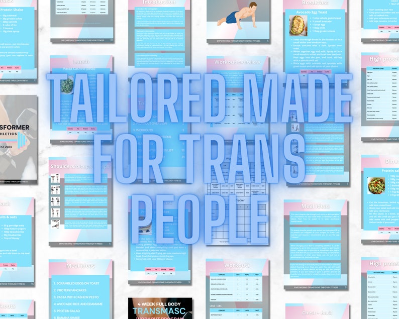 Transmasc Workout Program (4 Weeks Full Body) FTM Fitness Bundle - Etsy