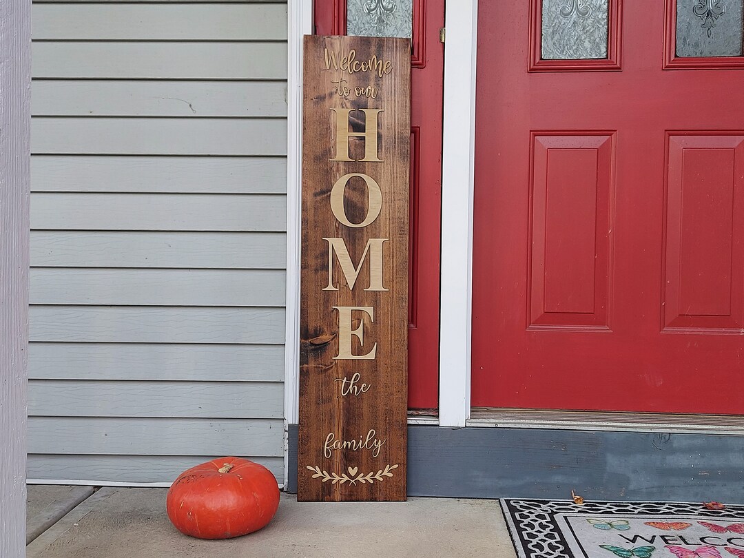 Large Personalized Rustic Door Leaner - Etsy