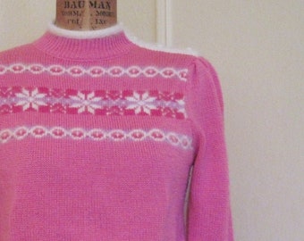 Pink Angora Sweater | Etsy
