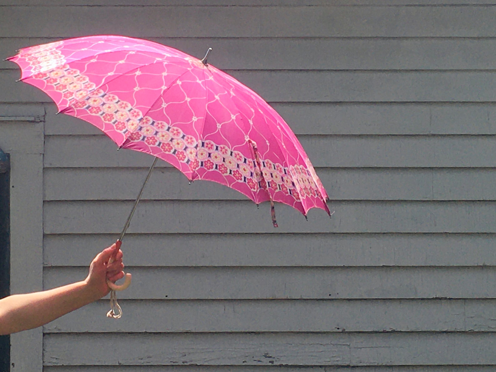 Pink Lattice Vintage 50s Hot Pink Black Grey White - Etsy