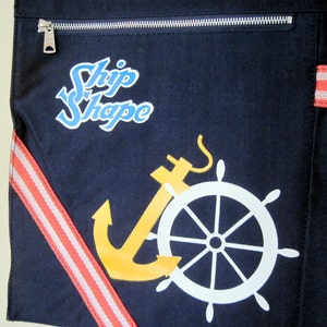 Vintage 1980s SHIP SHAPE Navy Blue Sailor Tote Bag - NOS New Old Stock ...