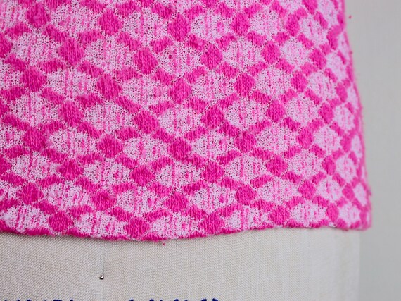 1970s vintage MOD tight, fitted Hot Pink double-knit … - Gem