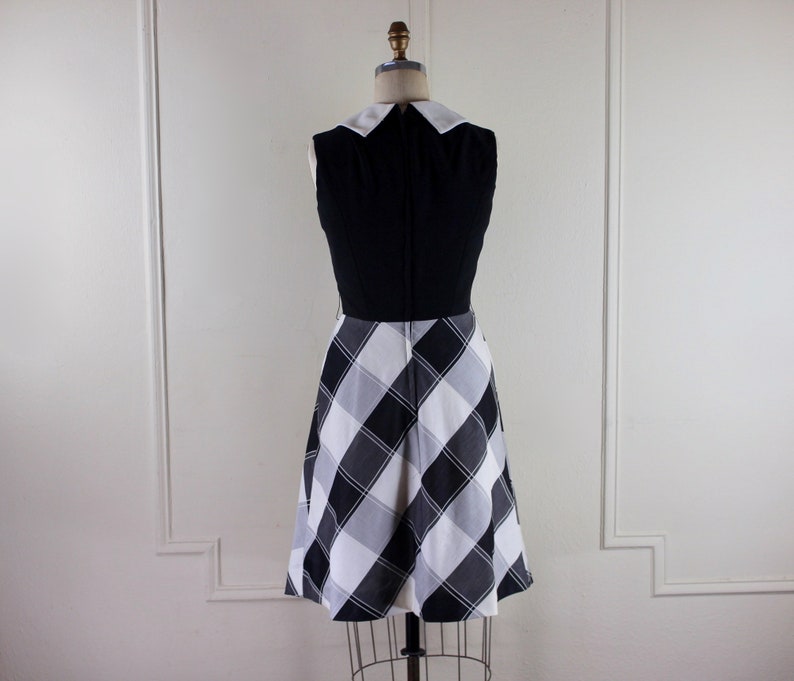 MOD Collar Argyle Oh My Vintage 60s Black White Grey - Etsy