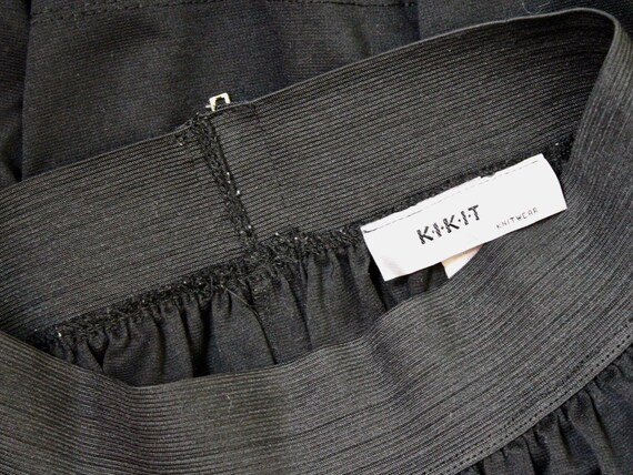 1980-90s Black KIKIT cinch waist skirt with heavy dut… - Gem