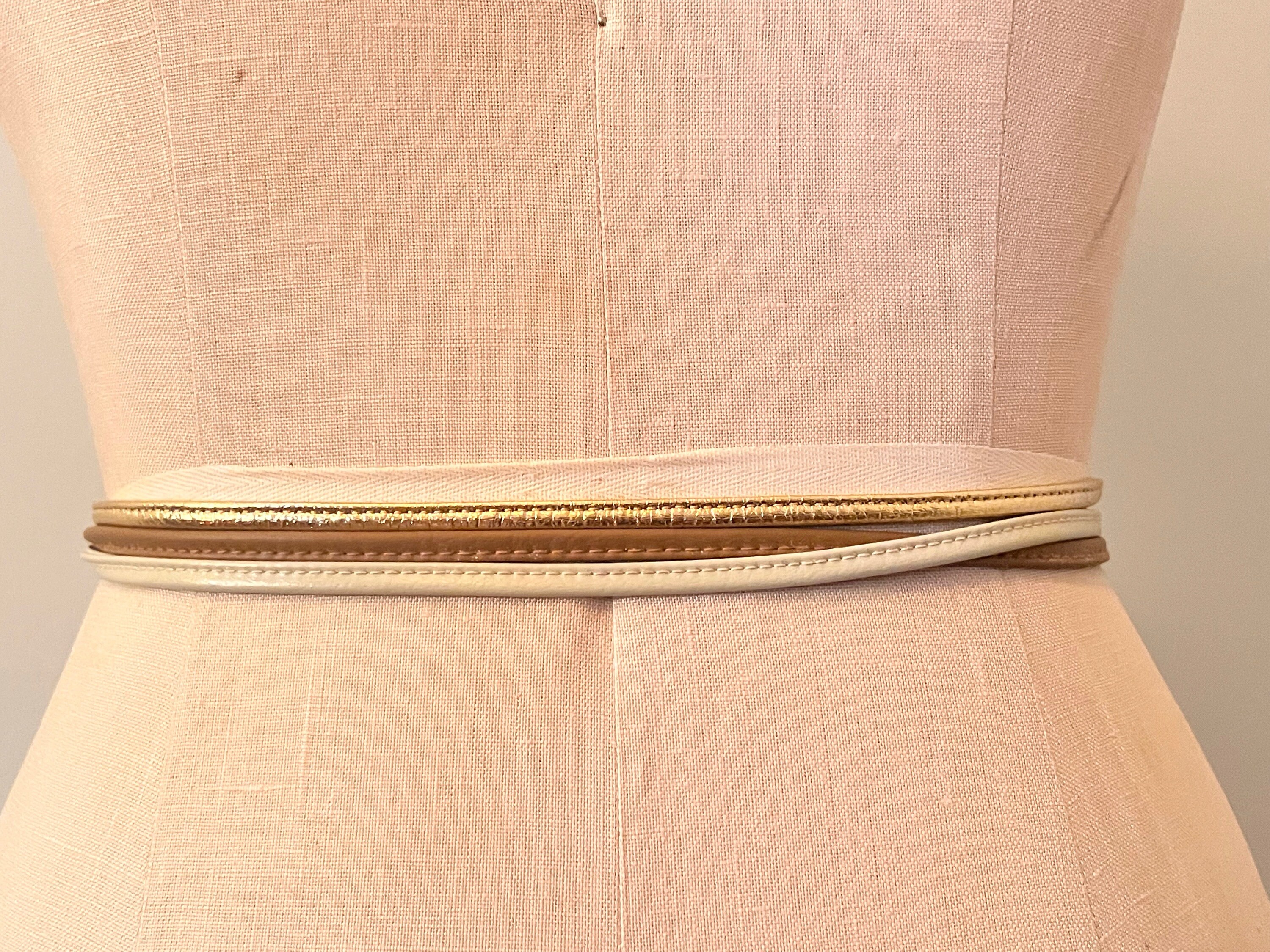 1960s Tie 'round Belts - Set of 3 Leather String Belts With Gold COIN ...