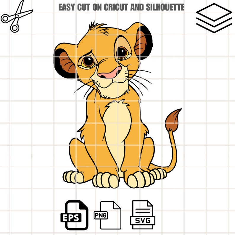 The Lion King Simba Svg, Lion King Svg, Hakuna Matata Svg, Kawaii Svg ...