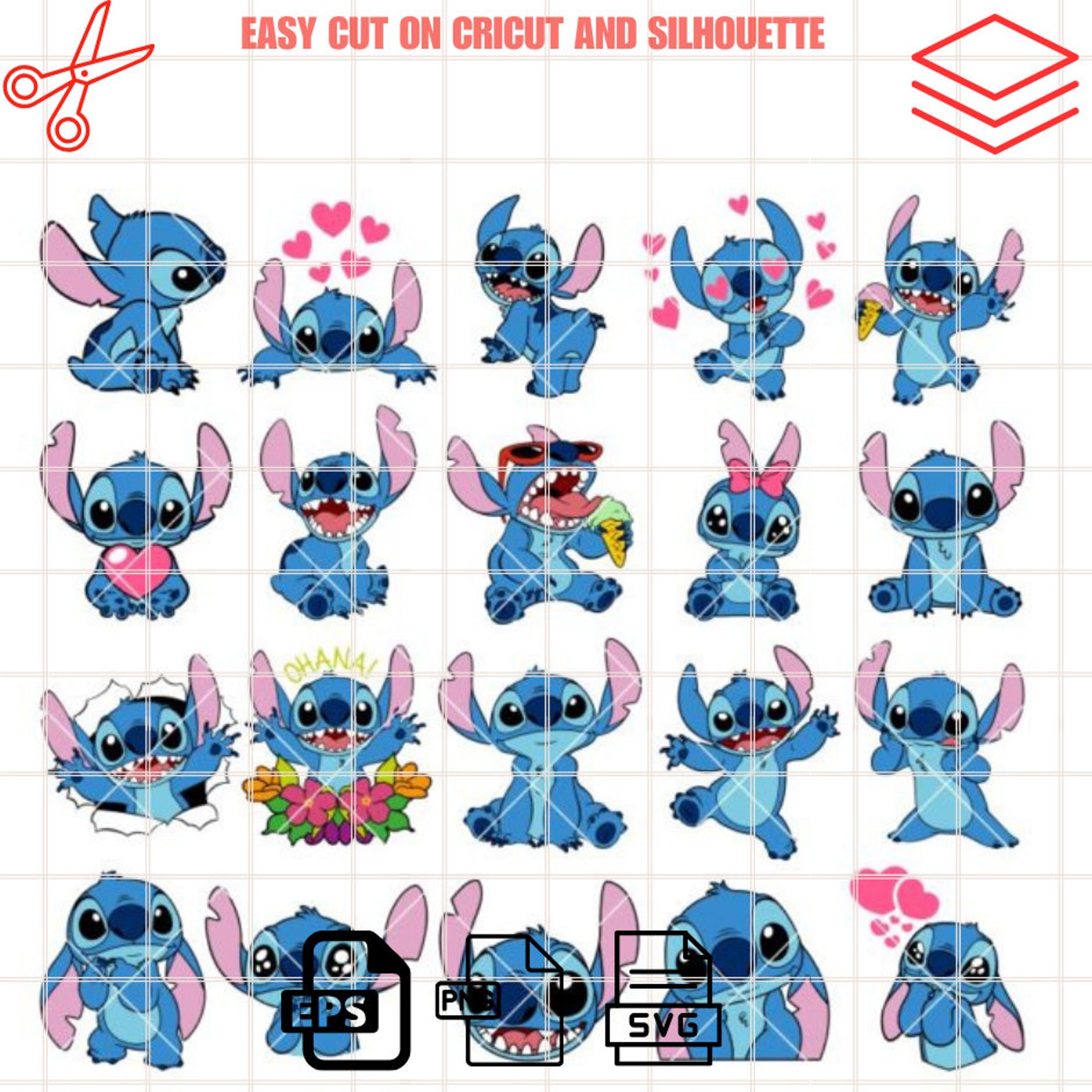 Layered Stitch Svg Bundle, Instant Download, Bundle for Cricut ...