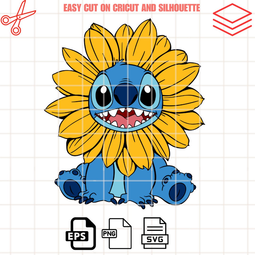 Stitch Sunflower SVG: Summer Vibes Cut File (digital Download) - Etsy