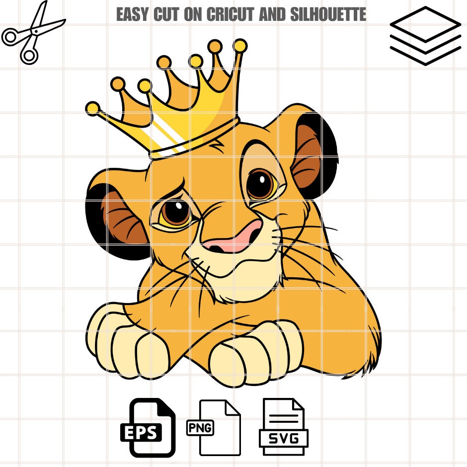 Simba Crown Svg, Lion King Svg, Hakuna Matata Svg, Kawaii Svg, Cricut ...