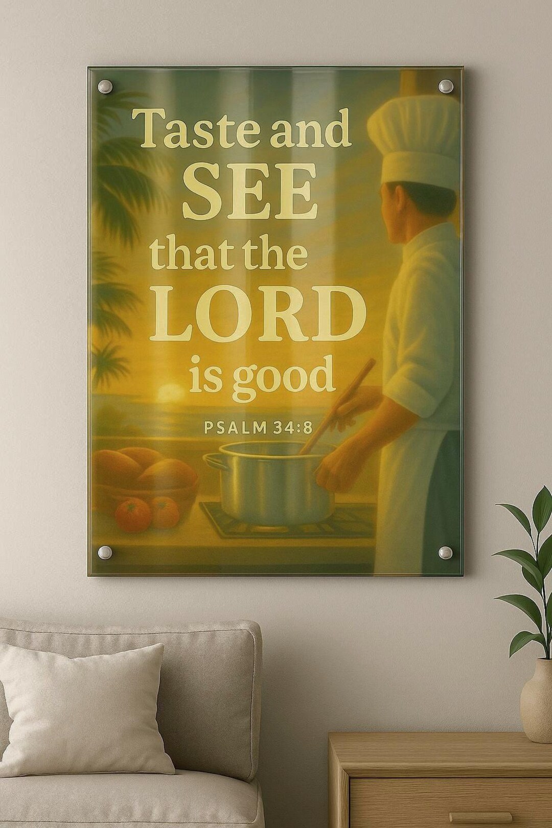 Christian Kitchen Wall Art: 'taste and See' Acrylic Panel ...