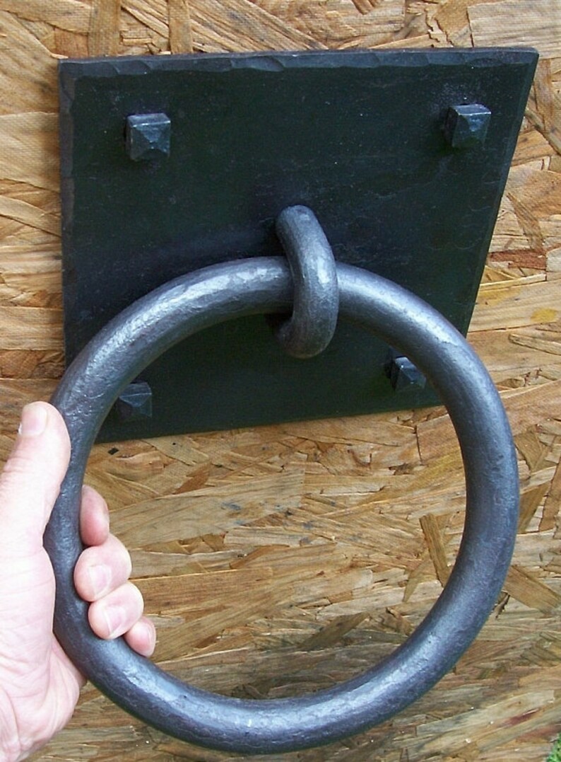 Ring Pull 9 Inch Heavy Duty Blacksmith Hand Forged Wrought Iron USA - Etsy