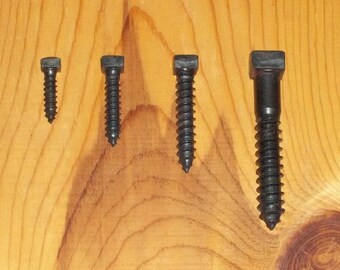 Antique Square Head Blacksmith Lag Screws Plain Steel Paintable Rustic ...