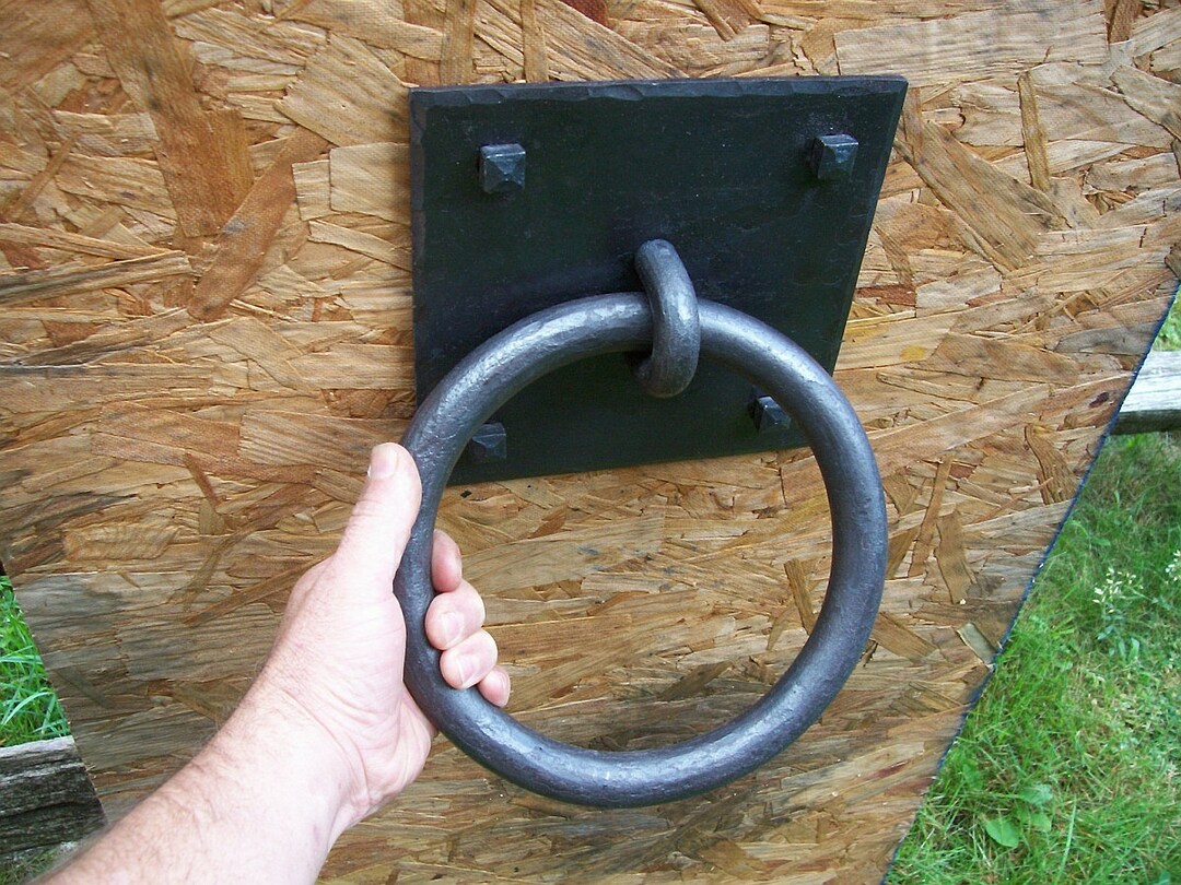 Ring Pull 9 Inch Heavy Duty Blacksmith Hand Forged Wrought Iron USA - Etsy